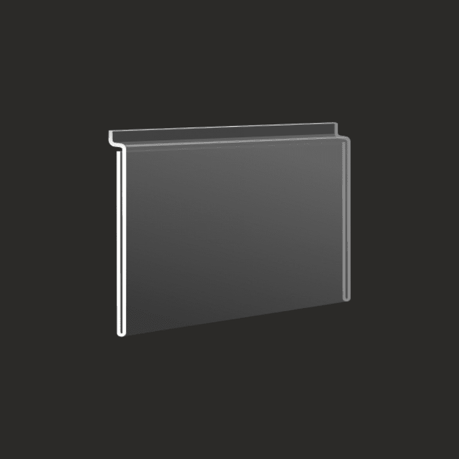 Slatwall acrylic A4 sign display, Landscape - Dinya Shopfittings