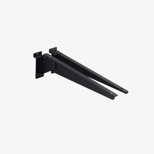 300mm Black Slatwall Adjustable Bracket Pair - Dinya Shopfittings
